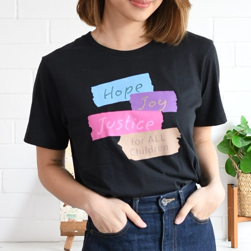 WG | World Vision Hope Joy Justice T-Shirt – Worship Generation